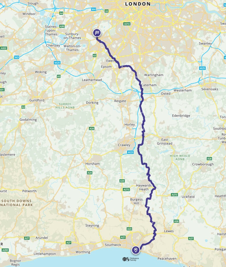 Brighton to London Ultra | Sat 26 Apr 2025 | TimeOutdoors